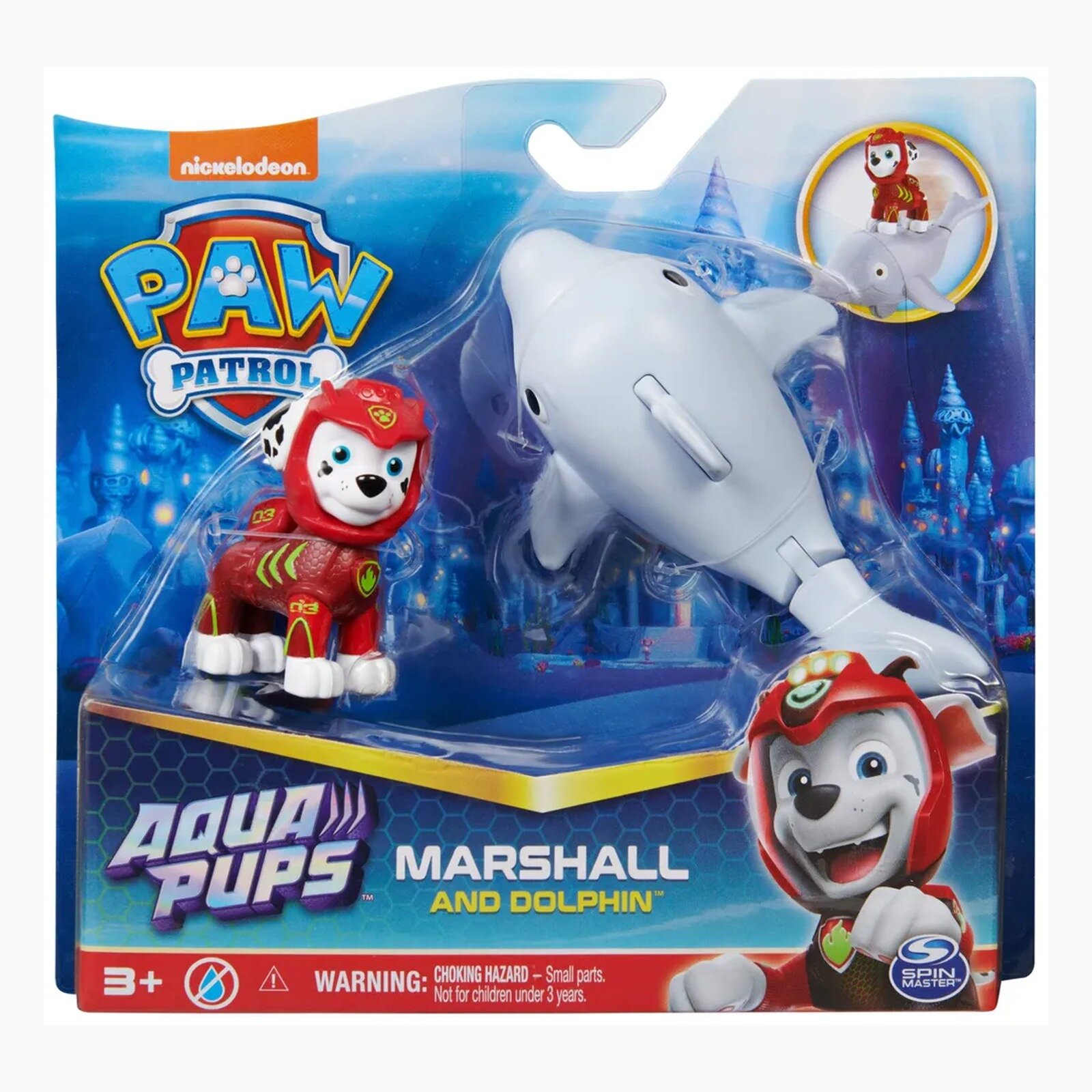 Spin Master Nickelodeon Paw Patrol Aqua Pups / Набор фигурок, детские игрушки для детей в возрасте от 3 лет и старше / Набор игрушек-транспортных средств для подводного мира