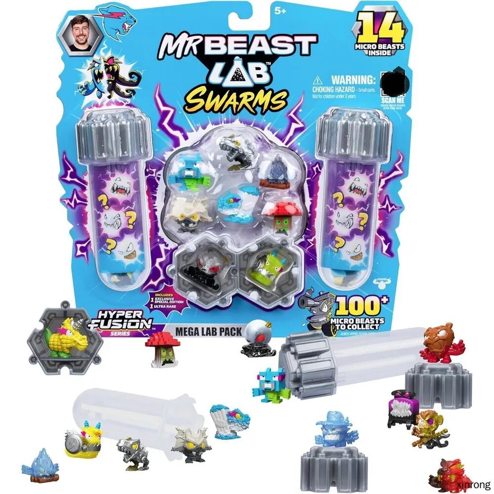 MrBeast Lab - Лаборатория животных, маленькие скульптурные игрушки, подарки для детей (14 Случайные куклы)
