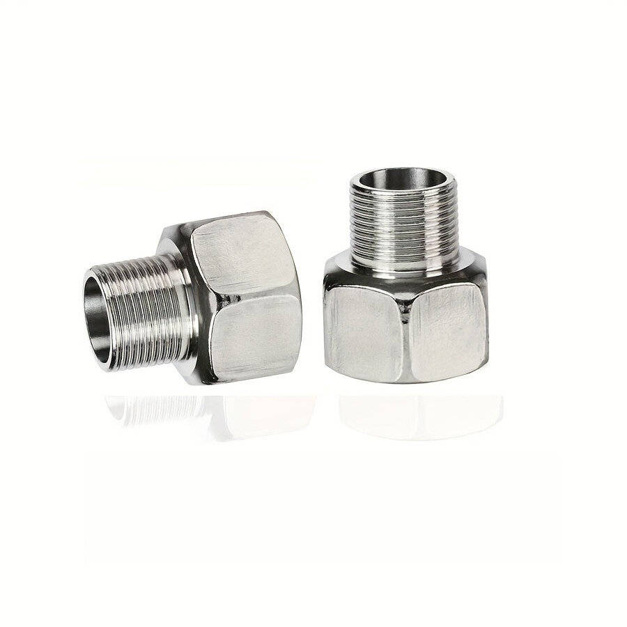 Переходник из нержавеющей стали 1/4", 1/2" NPT на 3/8" EMT, компрессионные фитинги для шлангов смесителей кухни и ванной, 2 шт.