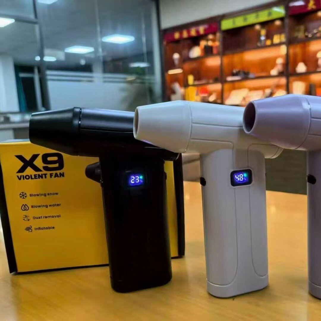 X8 Высокоскоростной турбинный вентилятор с бесщеточным двигателем, дуктовая трехвоздушная система, черный