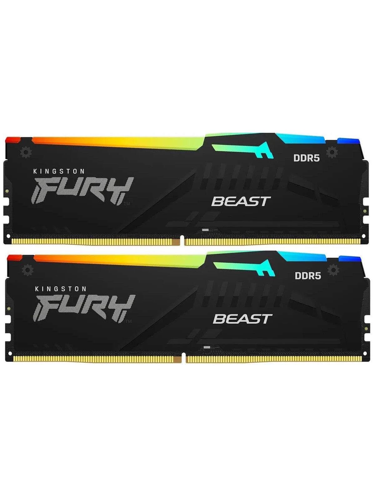 Оперативная память Kingston DDR5 32Gb 5200MHz 2x16Gb Fury Beast RGB KF552C40BBAK2-32
