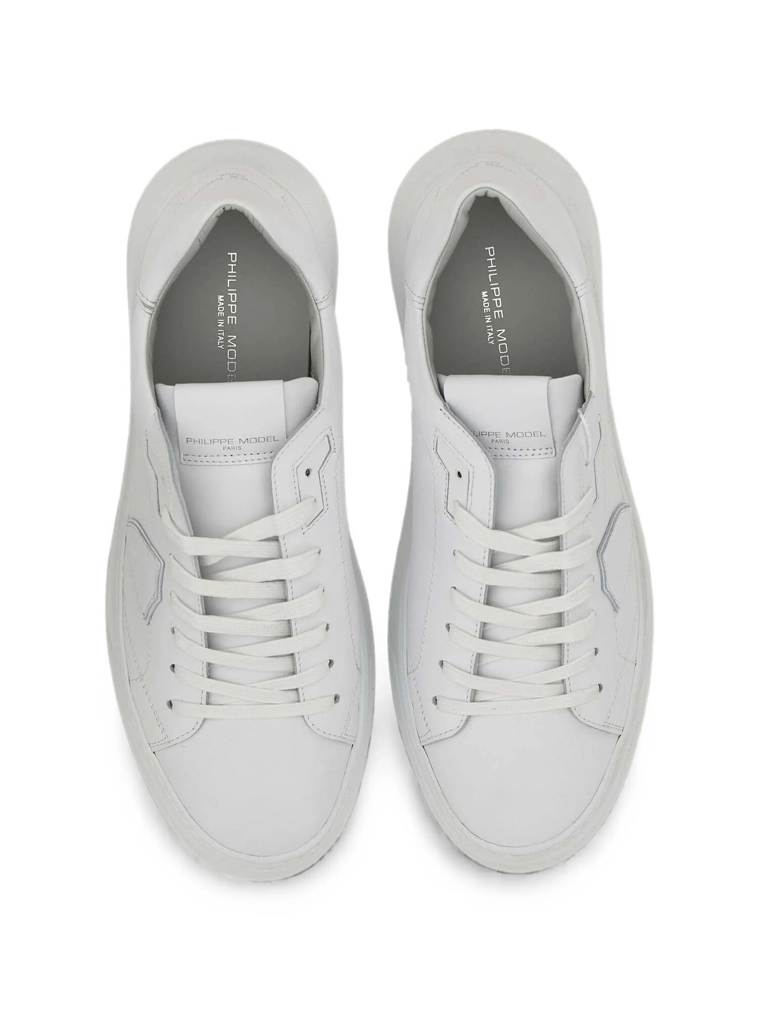 Кроссовки Philippe Model Temple low leather sneakers, размер 41, бежевый/белый — фото 1