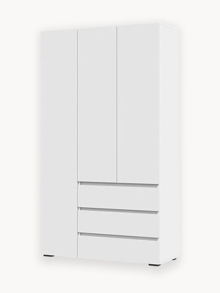 Шкаф 3х створчатый для одежды Хелен ШК 06 120,0х210,0х46,5 см, белый