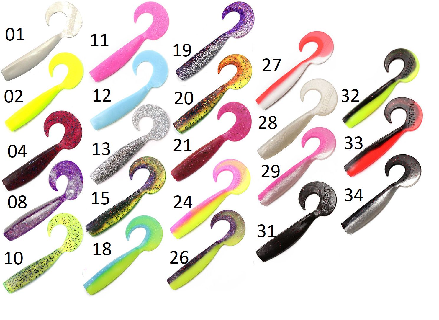 Твистер YAMAN Lazy Tail Shad, р.7, 3 шт