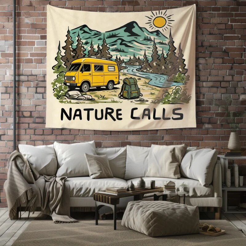 Гобелен на стену Nature Calls, желтый J BU-1