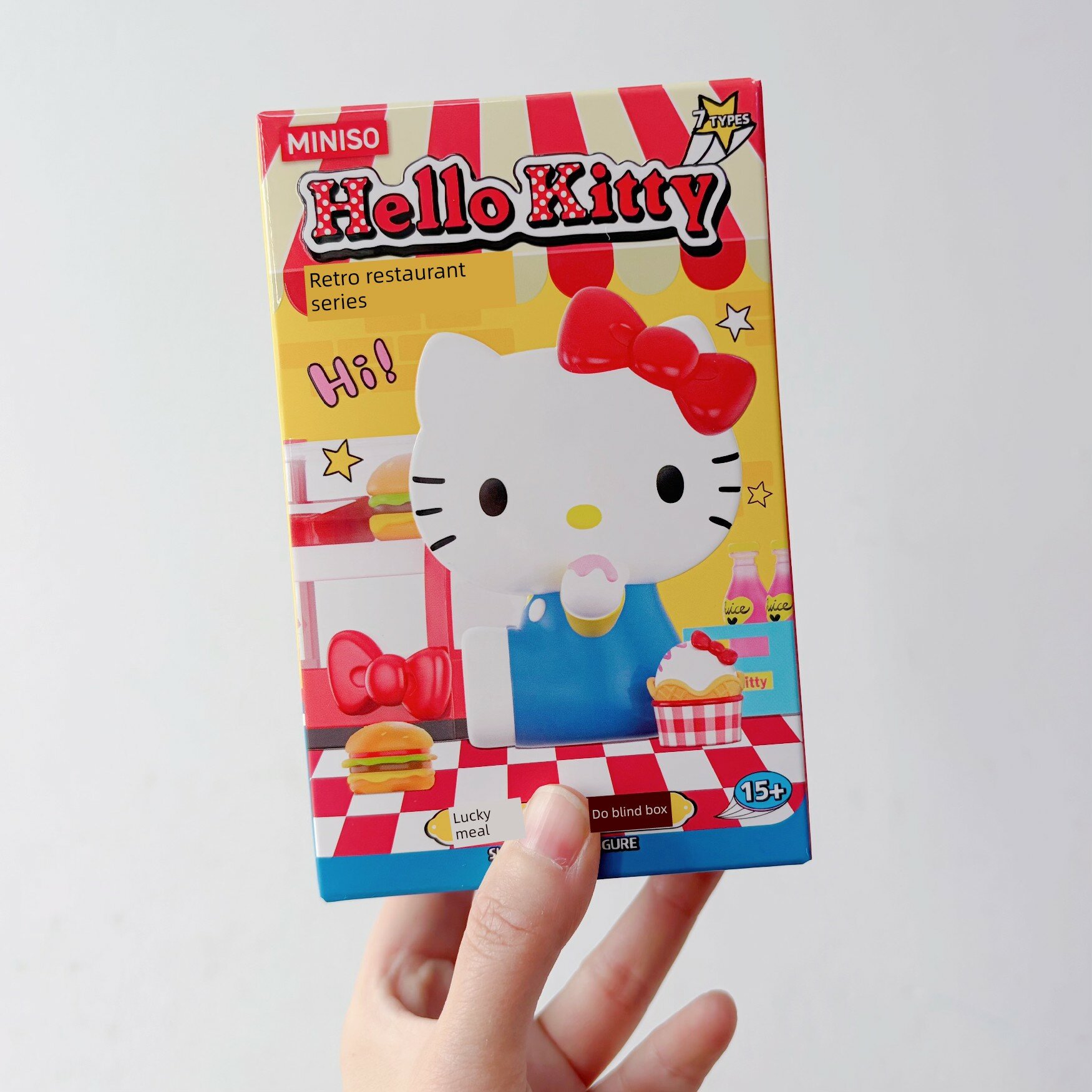 Hello Kitty Retro Restaurant Series Слепой Ящик с 1 Фигуркой - Винтажная Коллекционная Миниатюра