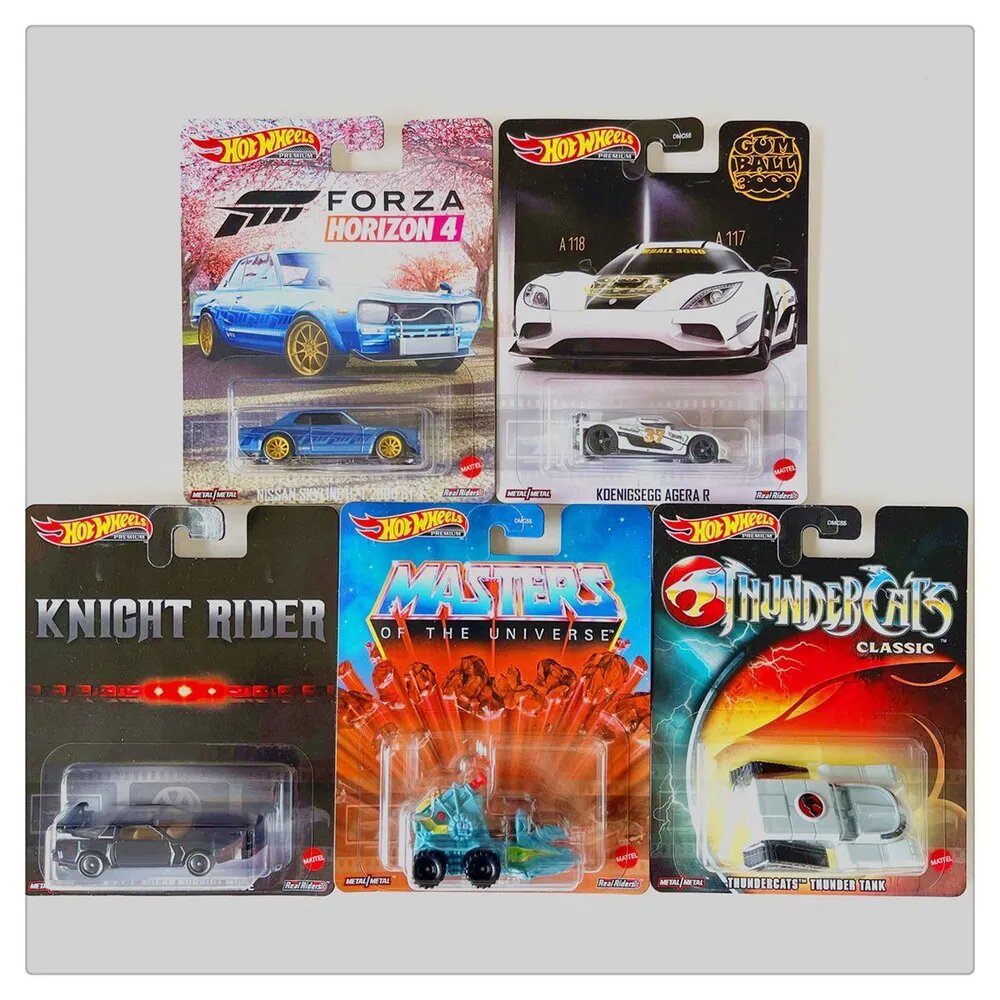 Набор коллекционных машинок, 5 шт, масштаб 1:64, Forza Horizon 4, Gumball 3000, Rider