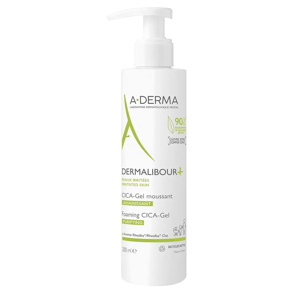 A-Derma Dermalibour+CICA Гель очищающий пенящийся 200 мл 1 шт