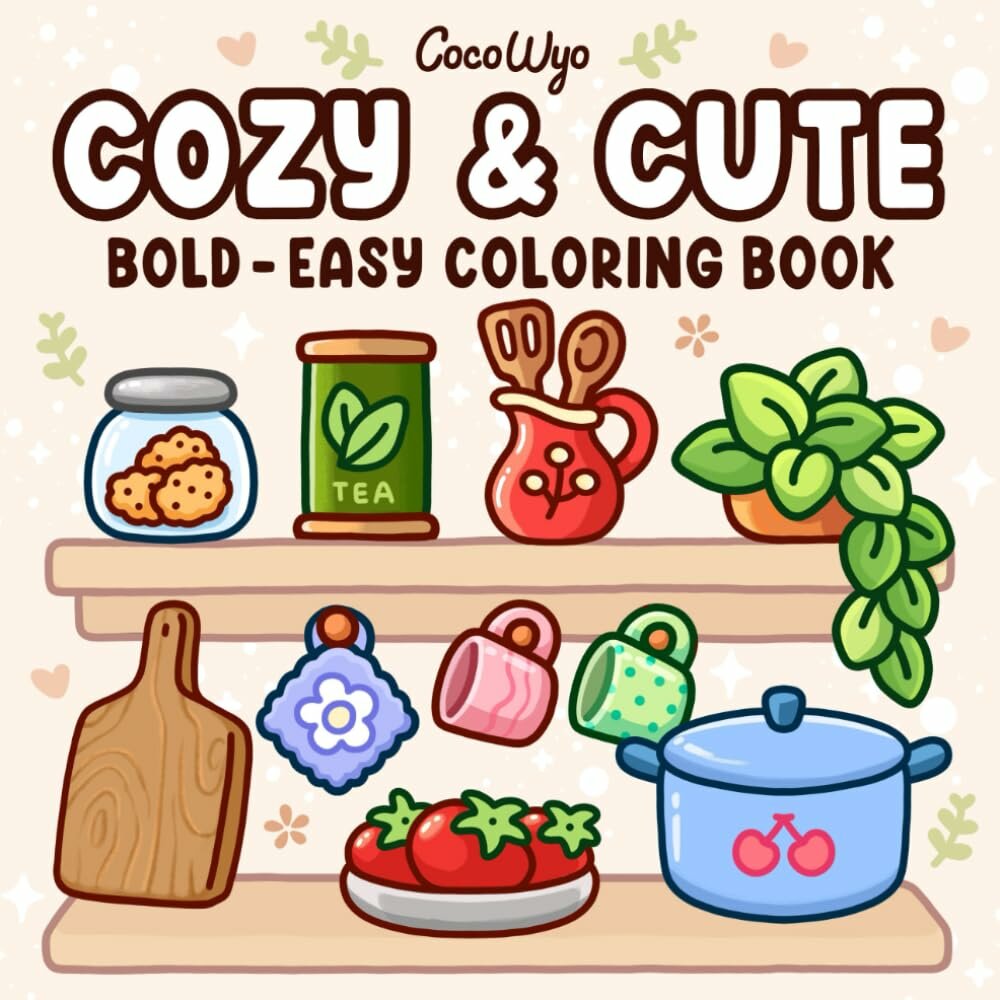 Книга для раскрашивания "Cozy & Cute", для взрослых и подростков