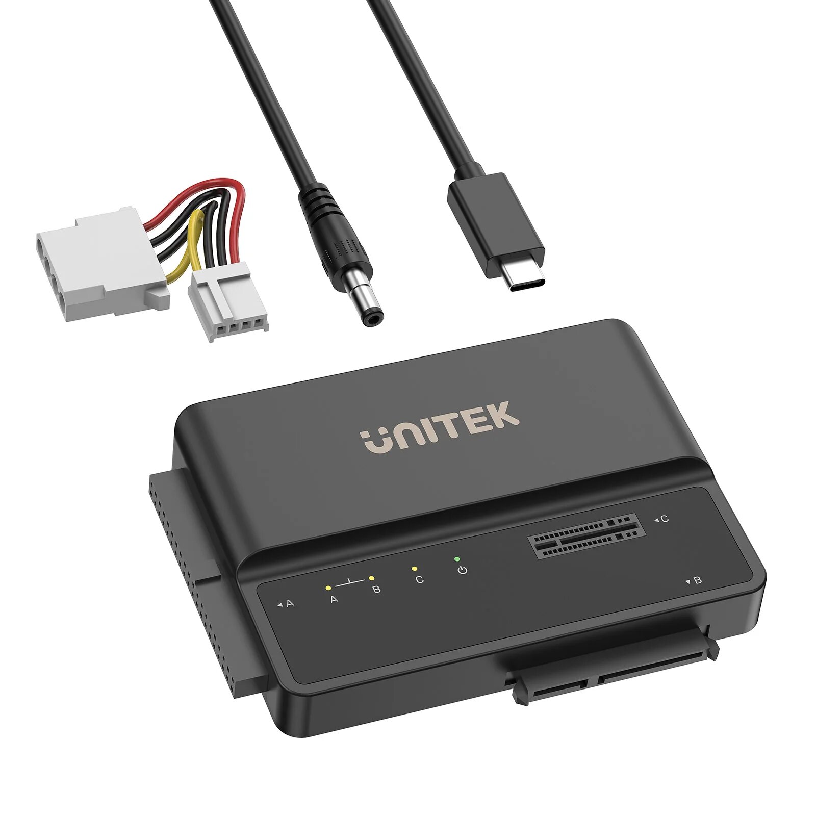 UNITEK USB-C 3-в-1 SSD/HDD адаптер черный