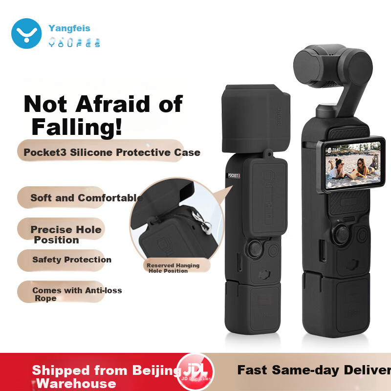 YOUFES Silicone Case for DJI Osmo Pocket 3 Gimbal Protection Shell Lens Screen Cover Accessories Gimbal Cover Scratch-proof Anti-drop