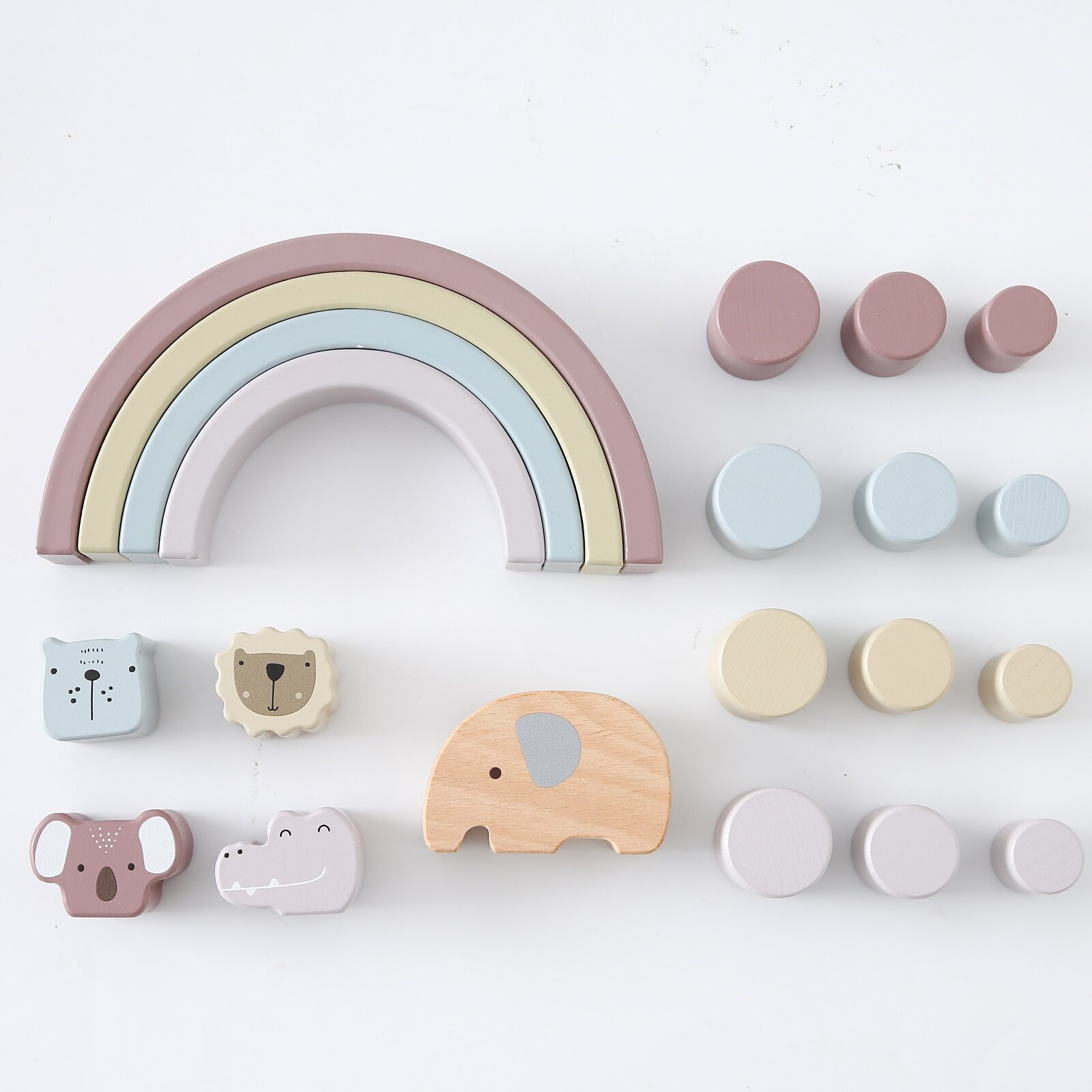 Интерактивная игрушка-конструктор из дерева в виде животных, развивающая игрушка для детей, сенсорный подарок.