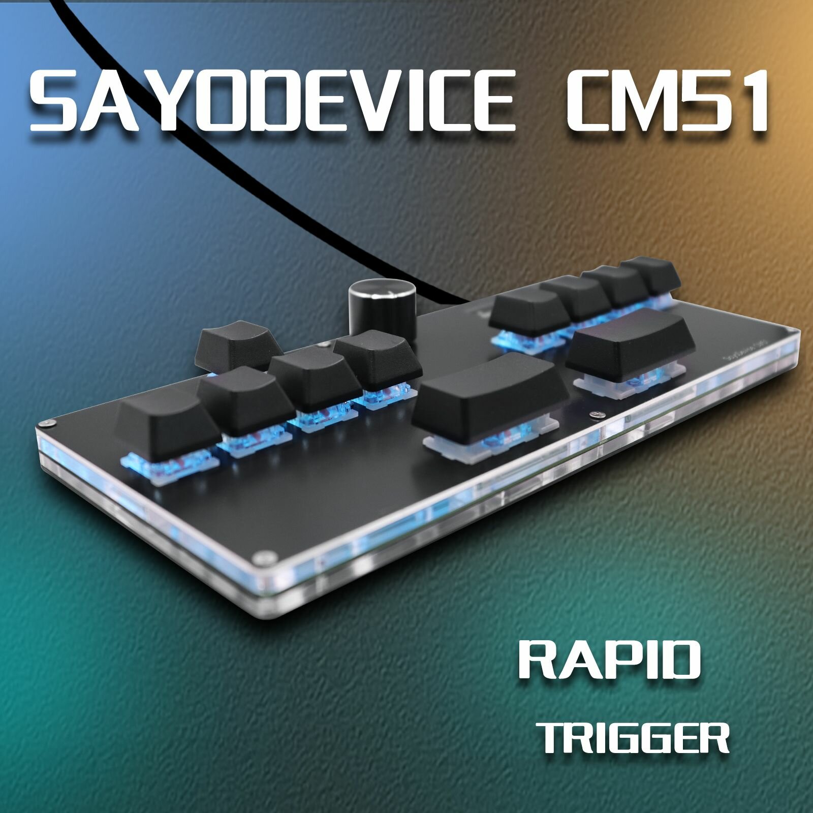 CM51 SayoDevice игровая клавиатура, подходящая для OSU DJ MAX и других электронных игр. OUTEMU это быстродействующая клавиатура с магнитным переключателем.