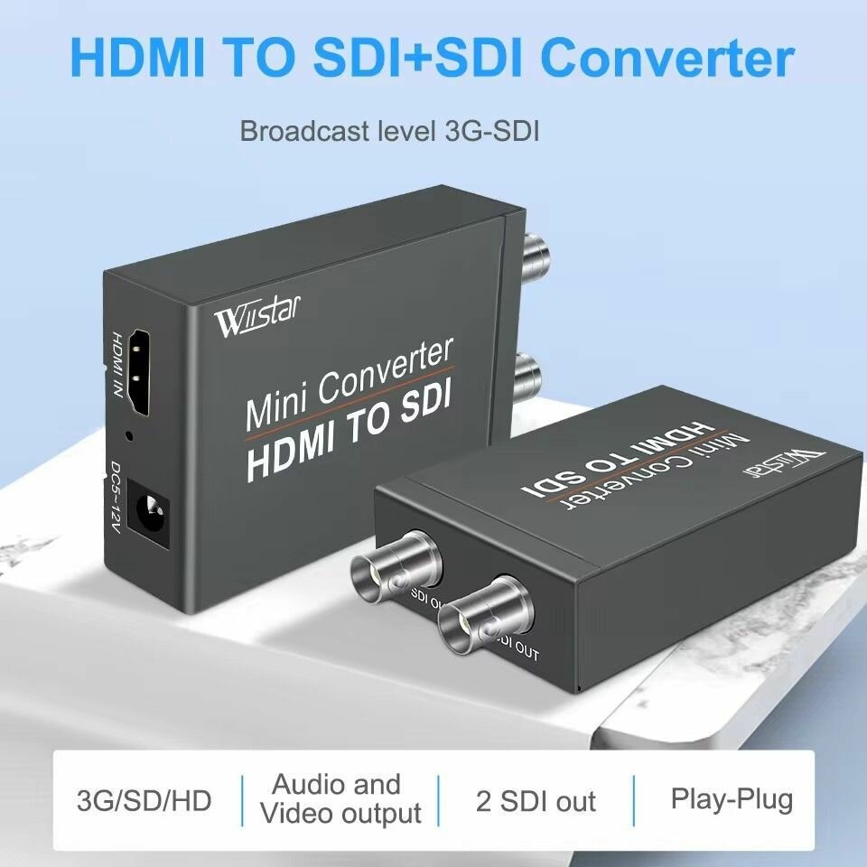 Конвертер HDMI - to - SDI, 2 встроенных аудиоустройства с выходом SDI, с поддержкой HDMI 1.3, 3G / HD - SDI для автоматического обнаружения расширений формата