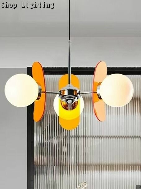 Простая винтажная акриловая люстра в виде волшебных бобов