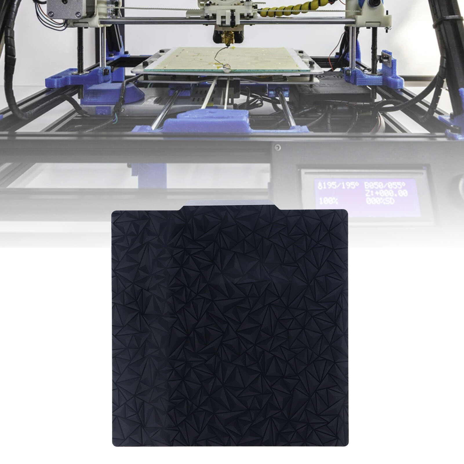 Платформа 3D-принтера 235x235 мм PEO Rhinestone PET Карбоновая текстурированная двухсторонняя магнитная сборочная пластина для Ender3
