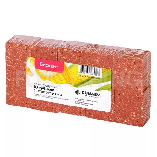 Макуха Dunaev жмых кукурузный / Бисквит 1уп. / 300гр. (10шт. по 30гр.)