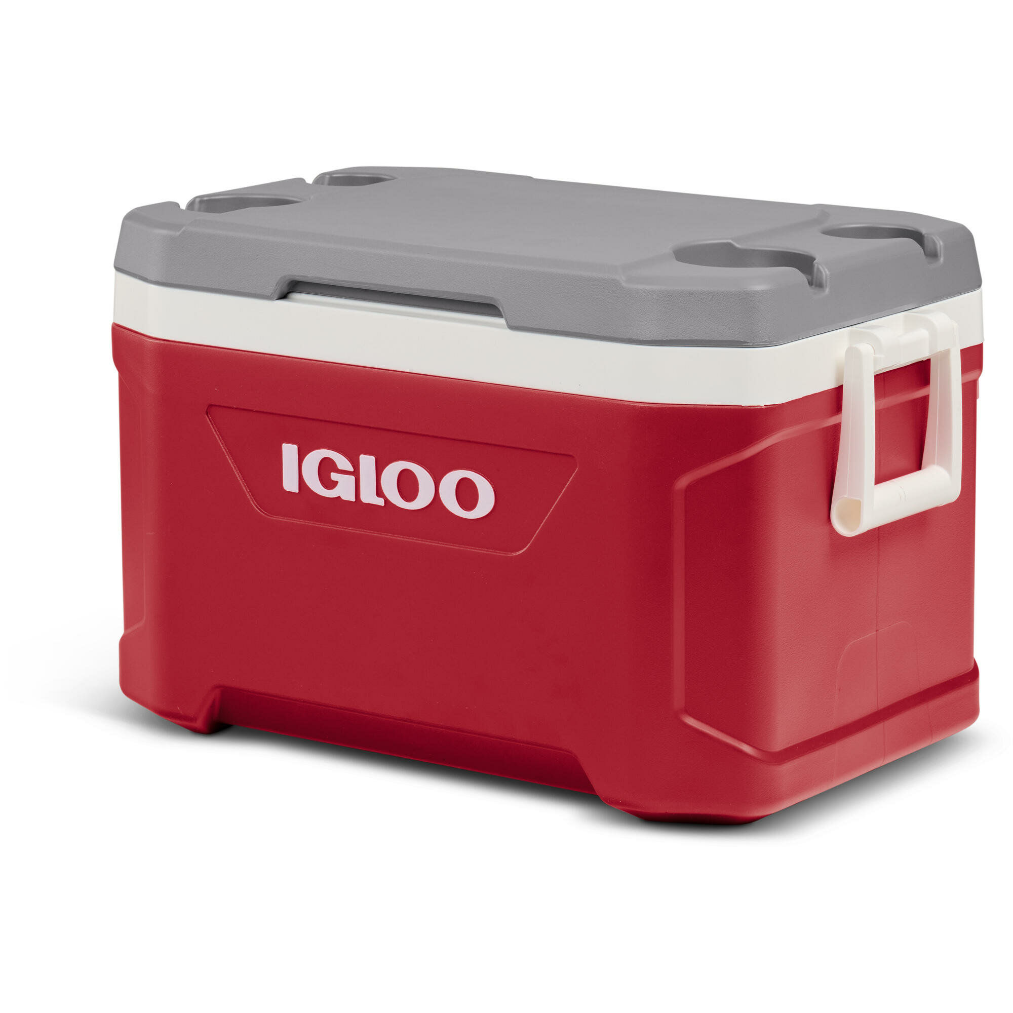 Decathlon Холодильник IGLOO Latitude 52, 49 л, красный, с боковыми ручками и держателями для стаканов