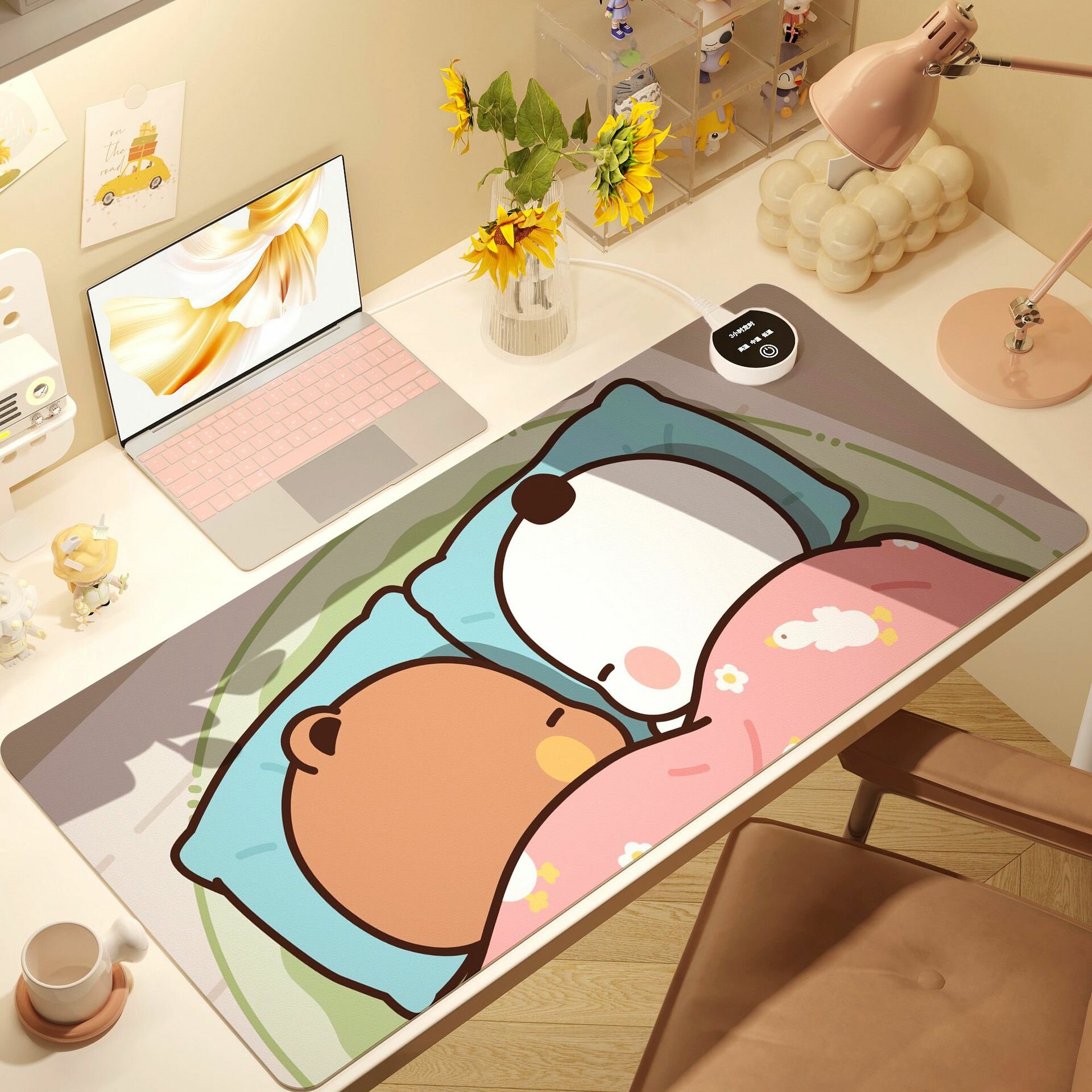 Коврик для мыши SN10-03, с подогревом, мультяшный, 60x36 см