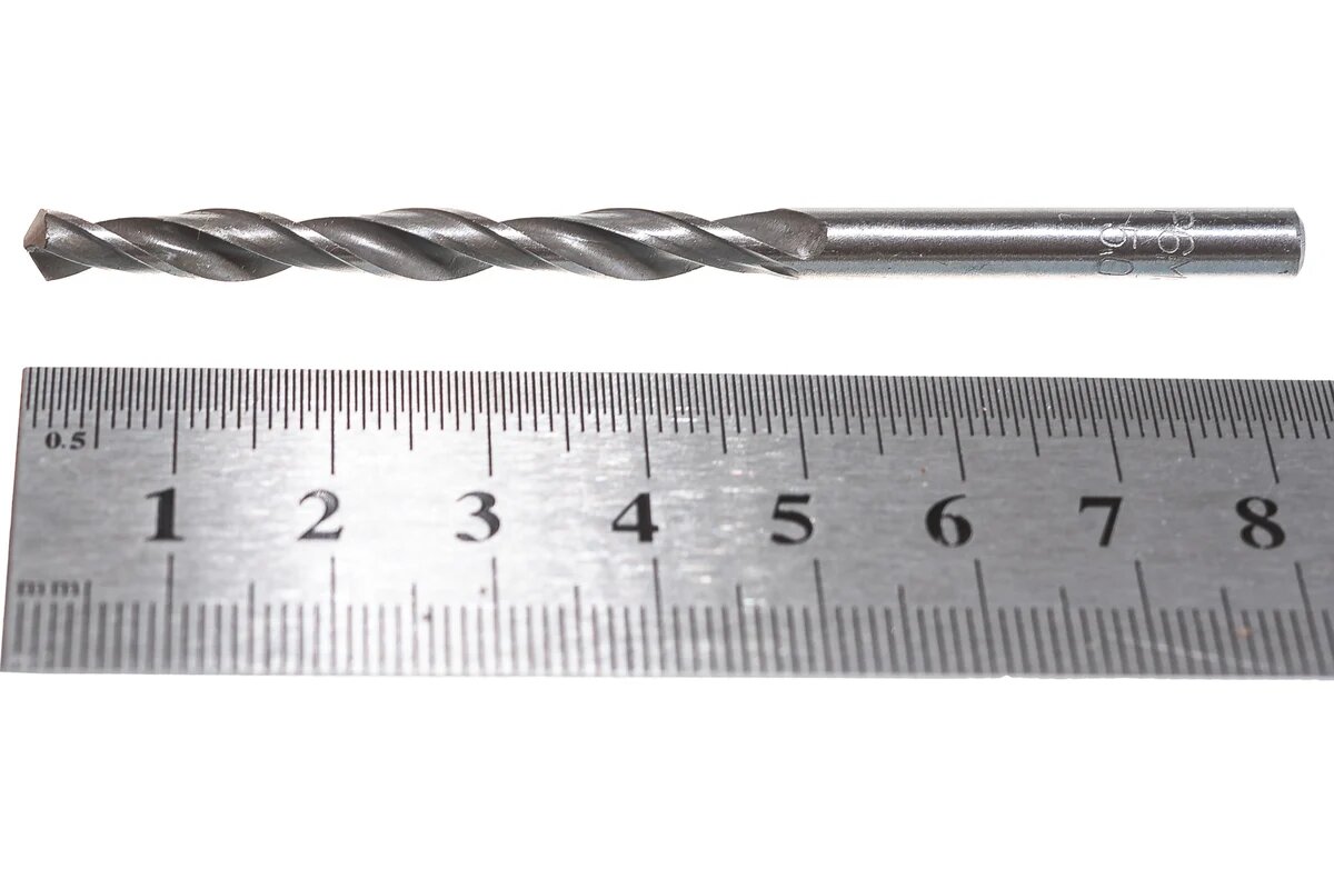 Сверло по металлу Туламаш цилиндрический хвостовик 5 мм Р6М5 98223 для обработки металла