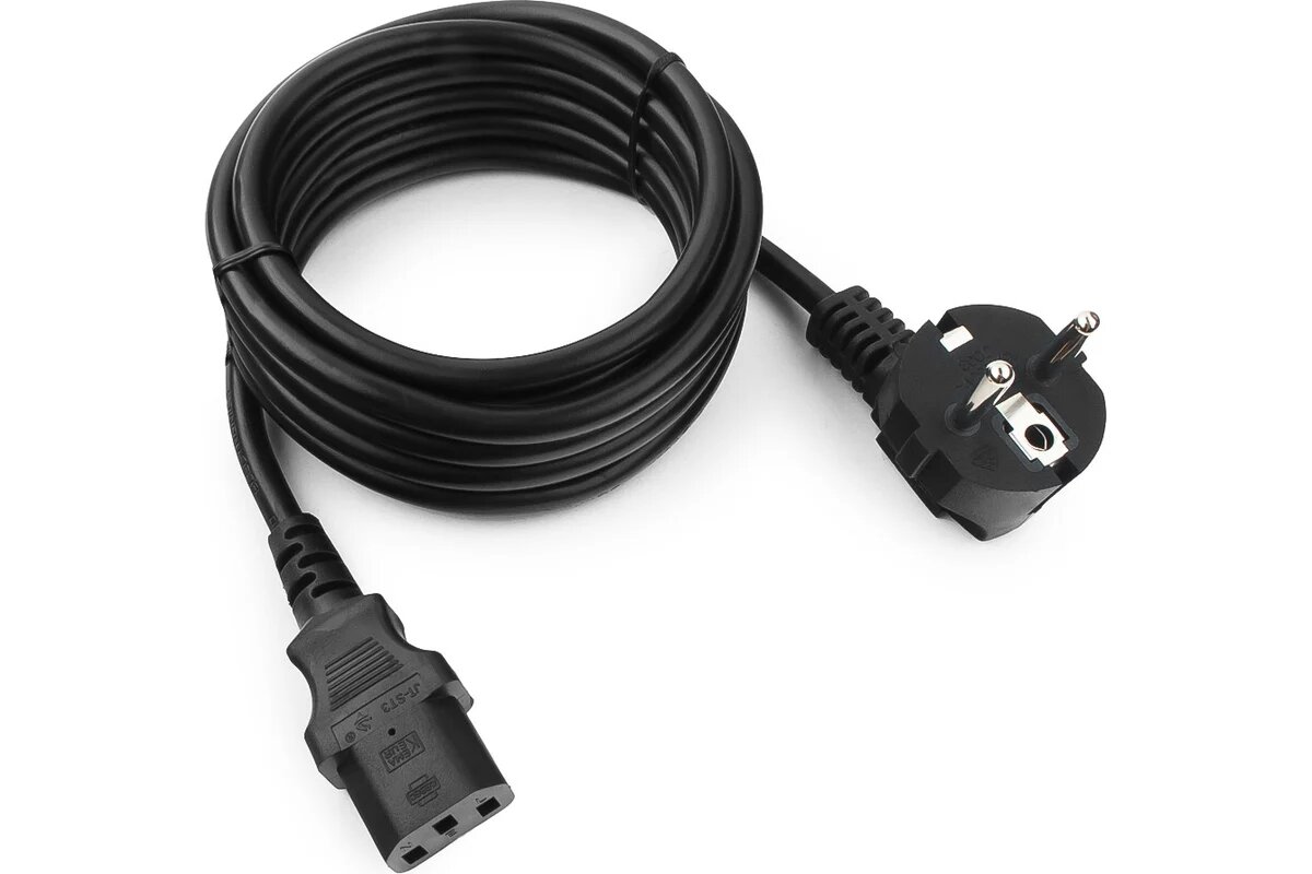 Cablexpert Schuko-C13 кабель 3x1.5 мм2 10A с заземлением медь 3 м черный в пакет
