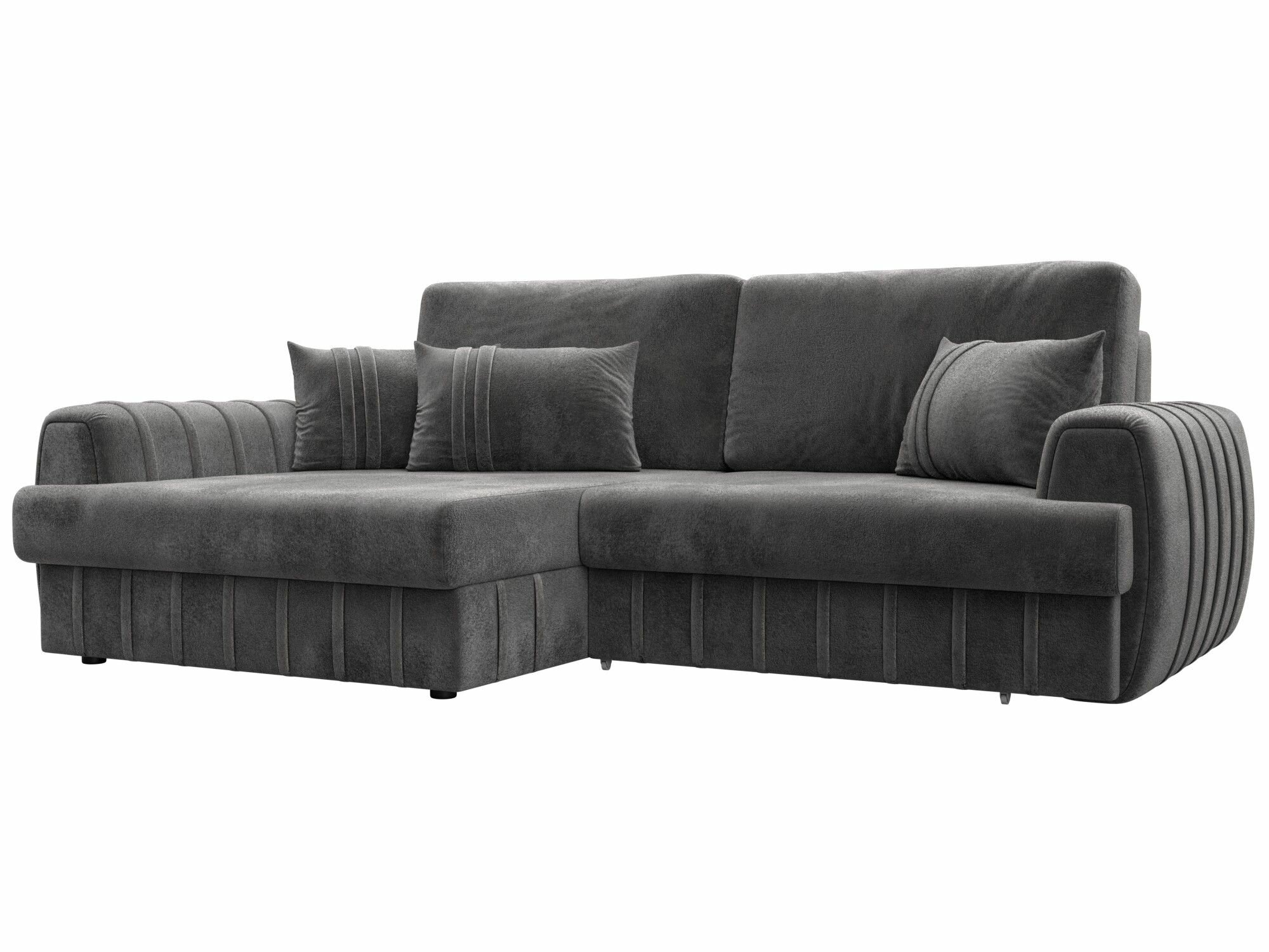 Диван угловой Флоу НПБ угол левый, Велюр