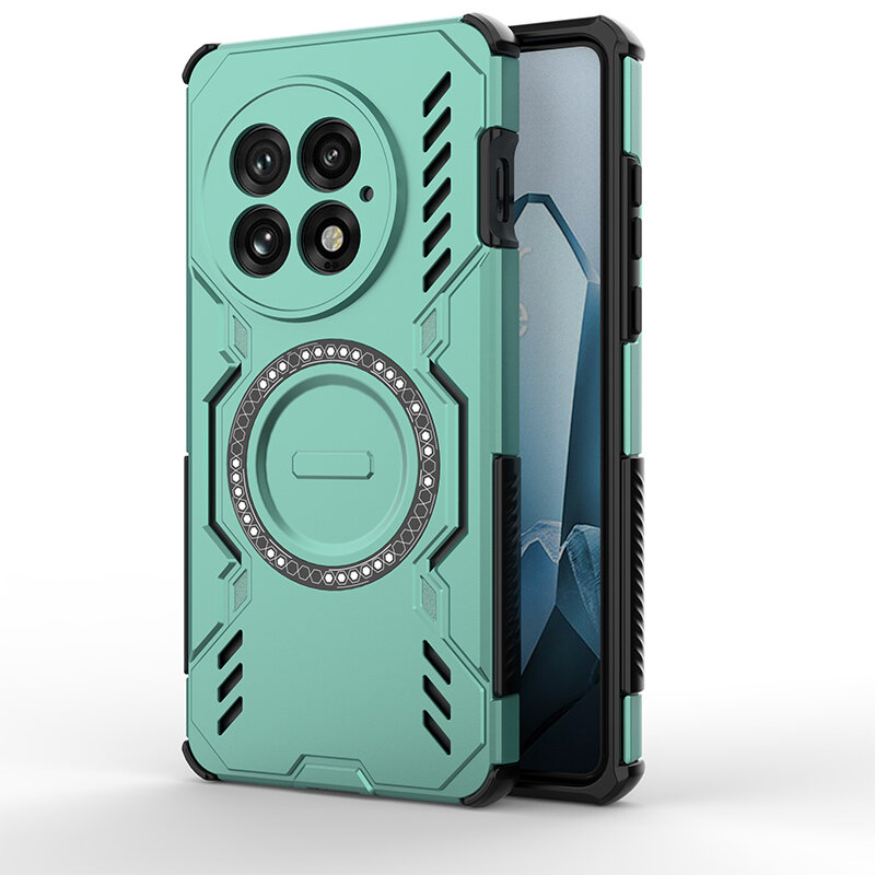 Подходит для OnePlus 13/Оне Плас 13 Чехол для смартфона поддержкой зарядки Magsafe, 1+ 13, подставка, soft touch, матовая поверхность, защита камеры, ударопрочный, усиленные углы, soft touch, OnePlus,