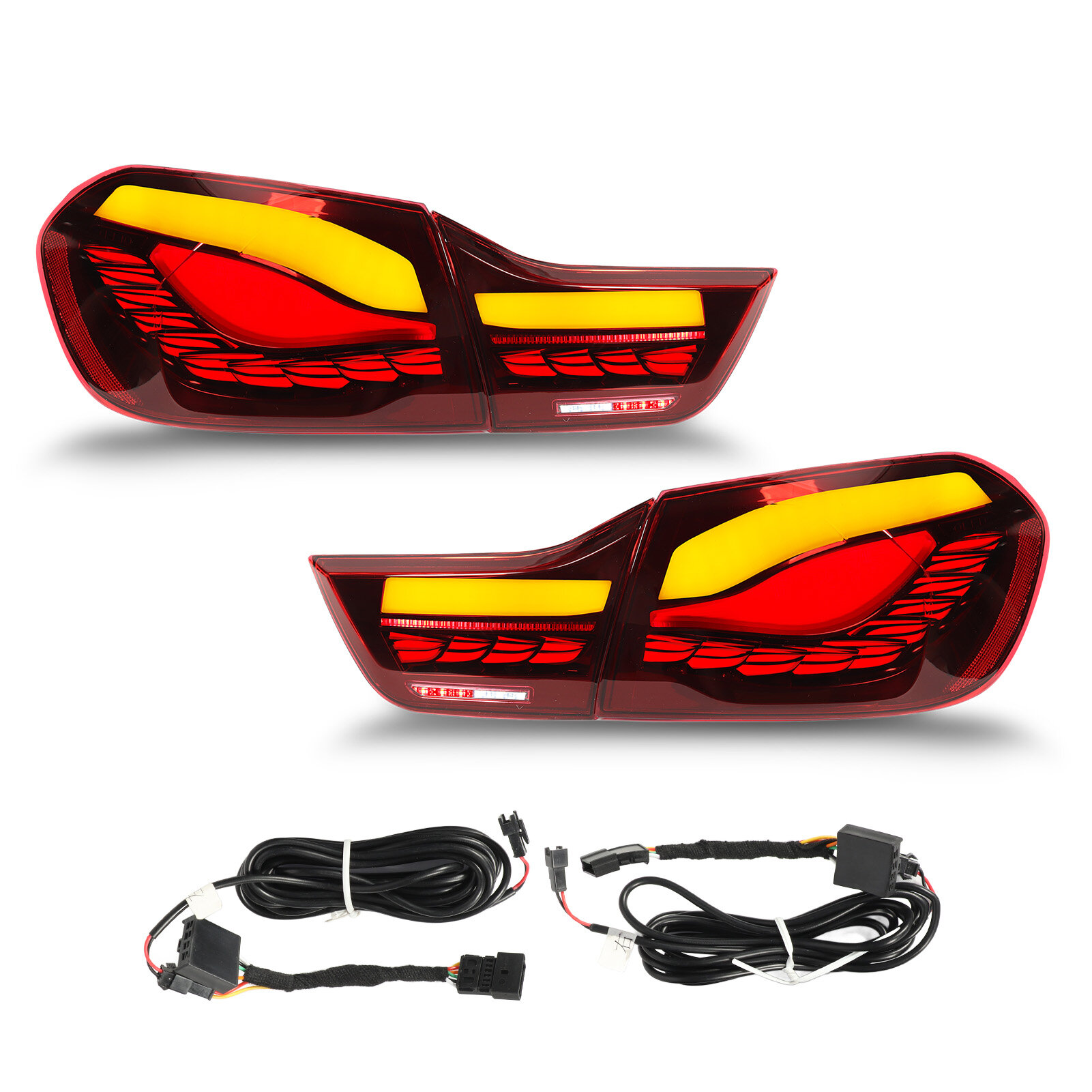 Модификация автомобиля 2014-2020 BMW 4 серии F32 LED single dragon scale задний фонарь в сборе левая и правая пара красного цвета (негабаритный) (избыточный вес)