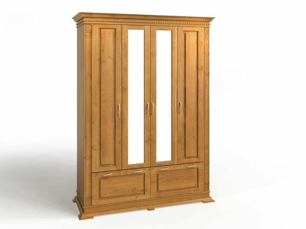 Шкаф Верди №205 из Массива сосны, 180х55х220 см, классический орех 2