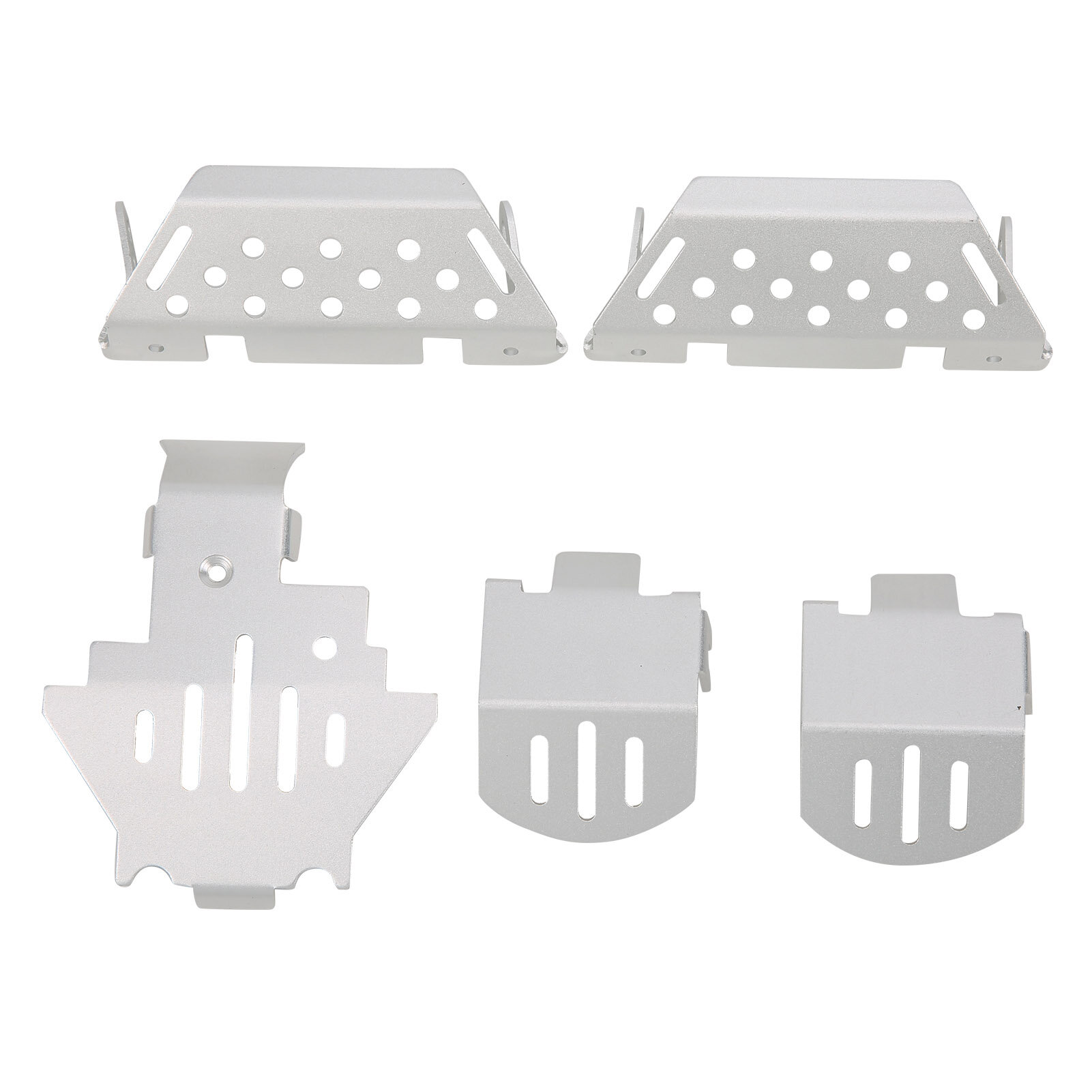 5Pcs/Set Chassis Armor Protective Plate Aluminium Alloy Guard Fit for TRAXXAS/TRX‑4/TRX4 RC Car