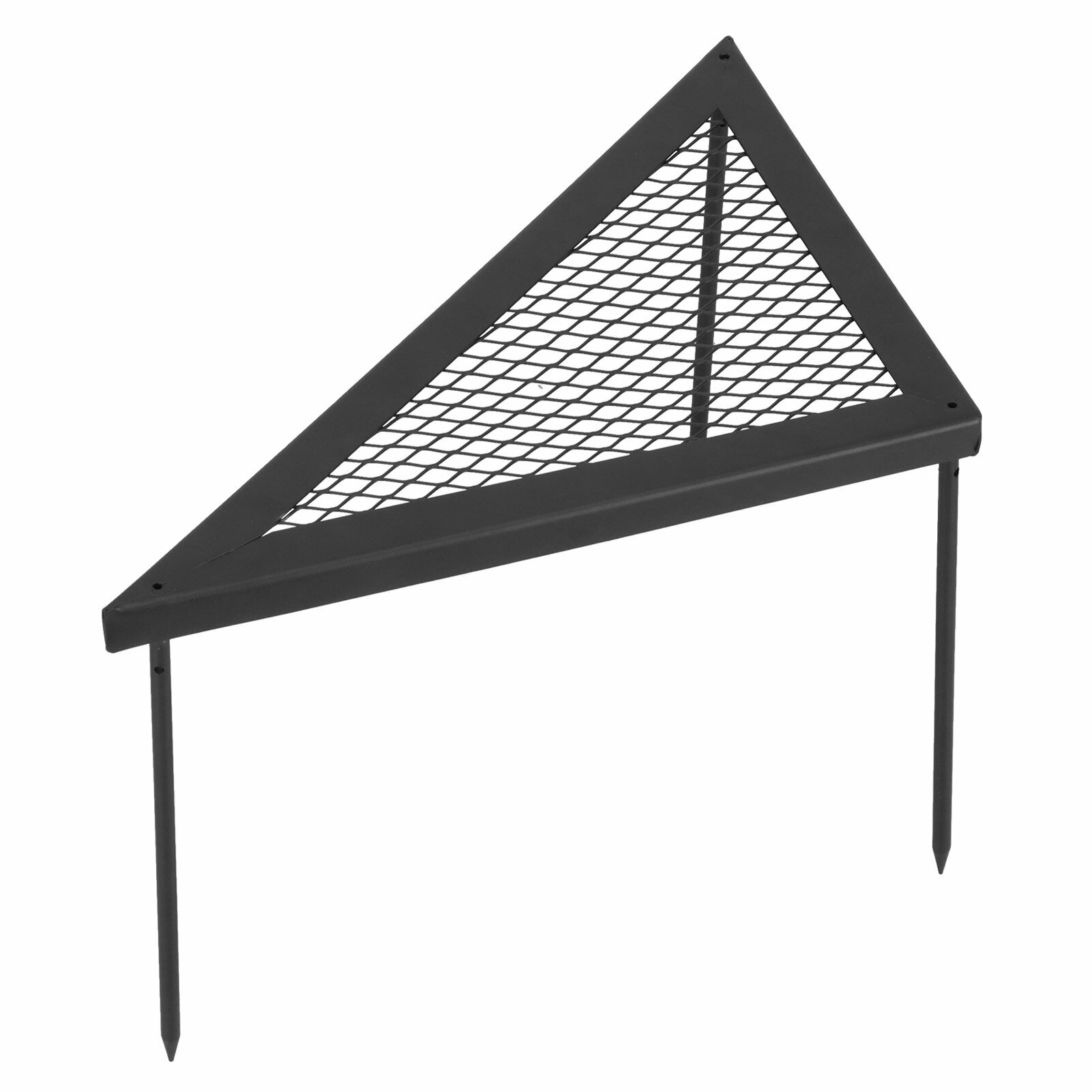 Стол сетчатый треугольный для похода из чугунного сплава, рама треугольная для барбекю из чугунного сплава, материал чугун с напылением, размер столешницы approx. 32x24cm / 12.6x9.4in, толщина столешницы approx. 2cm / 0.79in, высота ножек approx. 22cm /