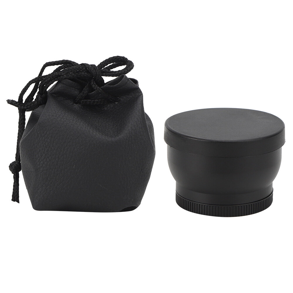 Дополнительная линза из алюминиевого сплава с 2-кратным увеличением, 52 мм, подходит для объективов камер любого диаметра.