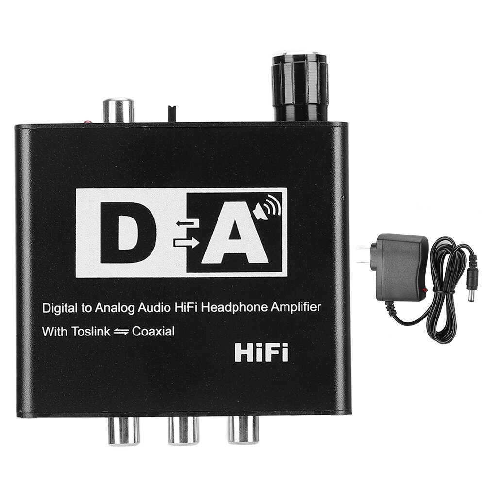 Оптическое волокно, коаксиальный цифро-аналоговый аудиоконвертер, декодер, выход 3,5 мм, 100 240 В, черная вилка США