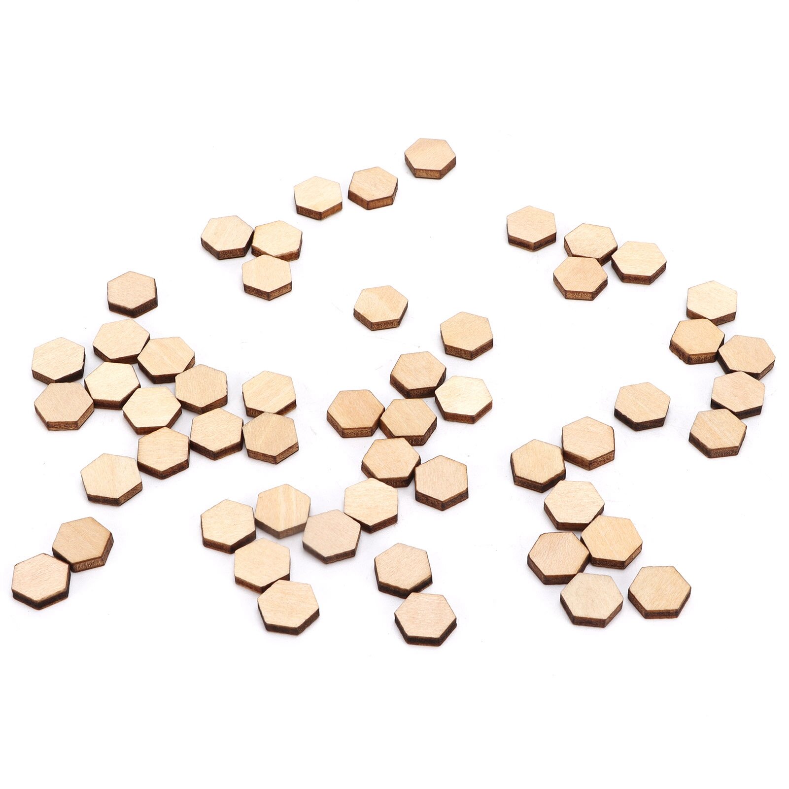 600 деревянных блоков, 0,4 дюйма, прочные, долговечные, безопасные, для украшения, шестиугольники из древесной стружки, для дня рождения и свадьбы.