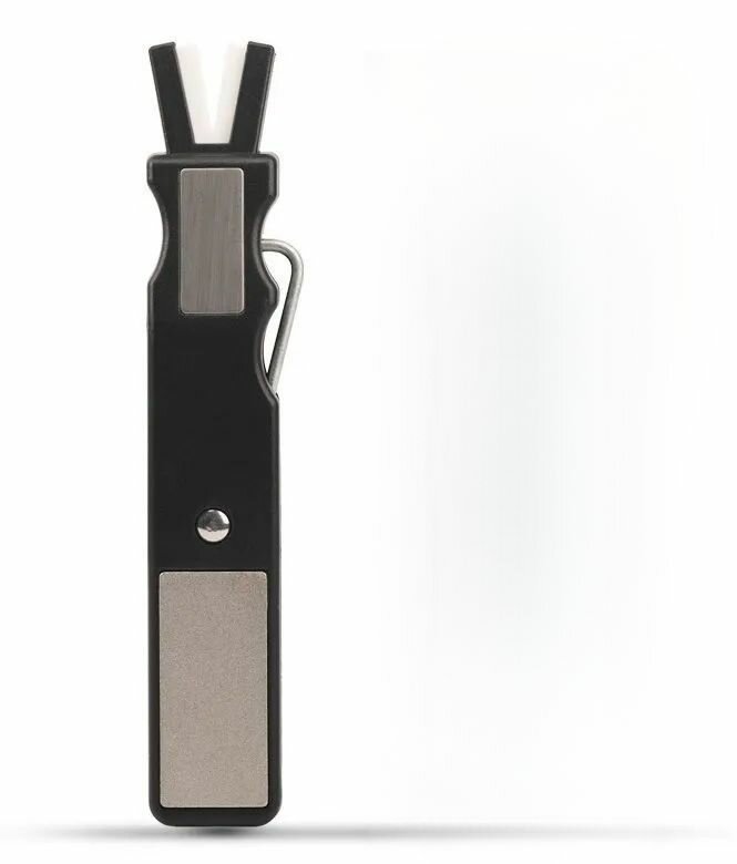 Точилка для коньков, с крючком для шнурков, в футляре, чёрный цвет