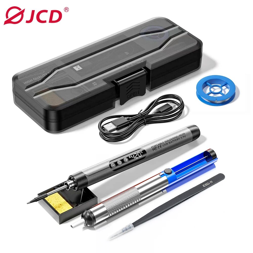 Беспроводной паяльник JCD 1000mAh LED kit4