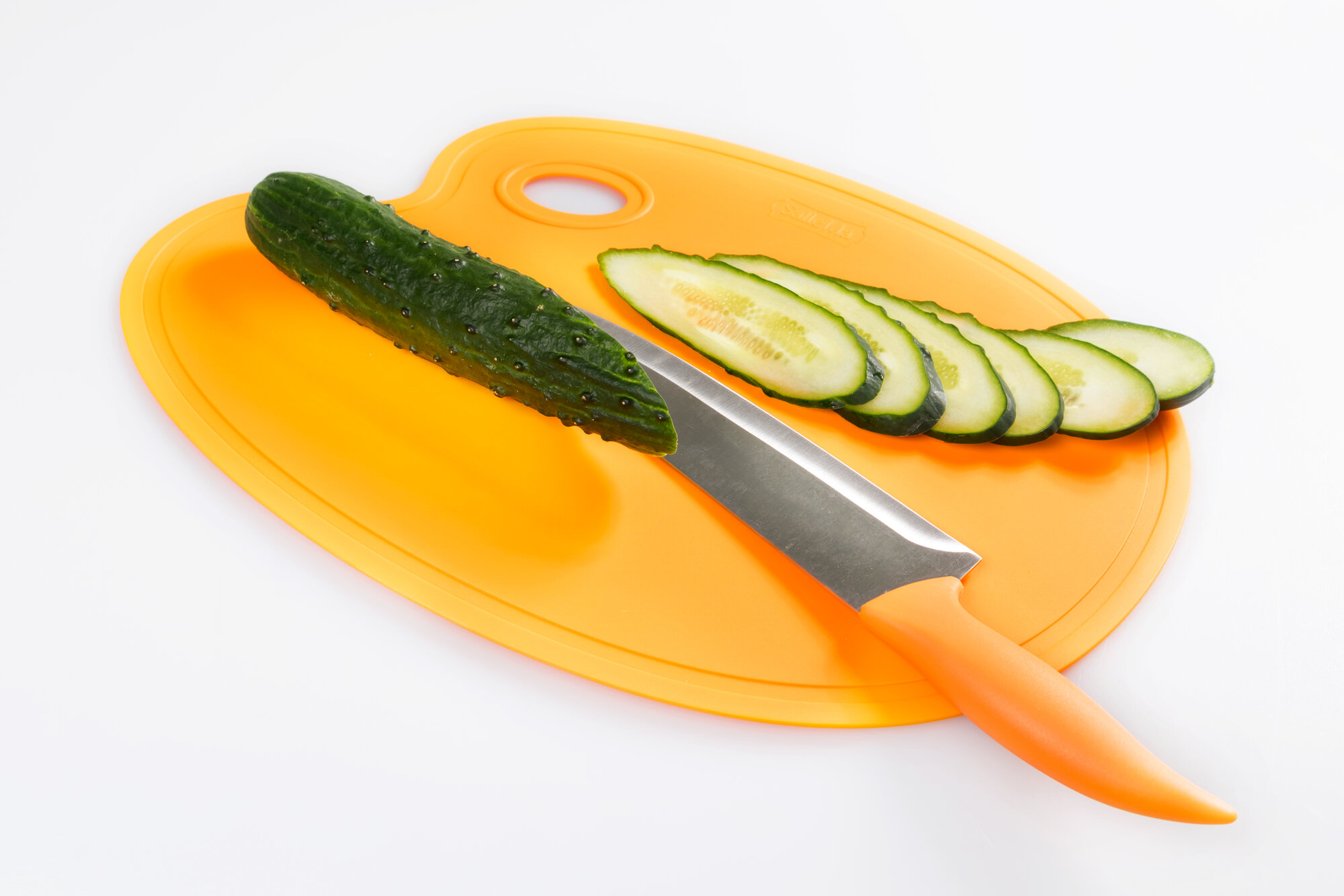 Доска разделочная SalleMa "Палитра", оранжевая, фигурная гибкая