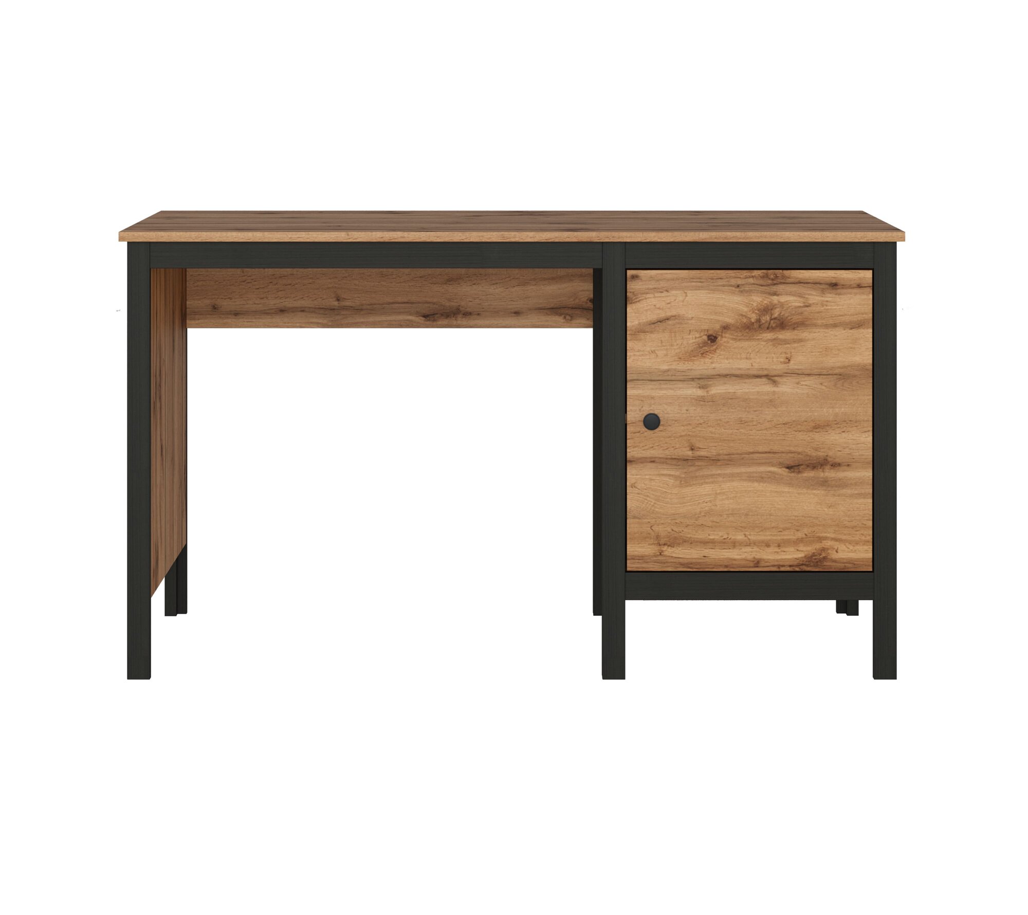 Стол письменный БРВ Мебель LOFT BIU/130 Дуб вотан/Черный Размеры: Высота 750мм Глубина 600мм Ширина 1300мм