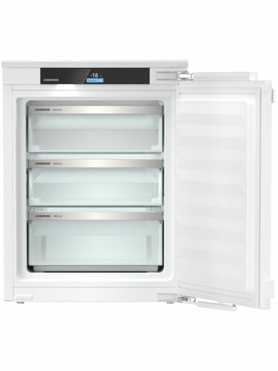 Встраиваемый морозильный шкаф Liebherr IFNbi 3553-22 001 белый, объем 78, No Frost, жк-дисплей, класс А++