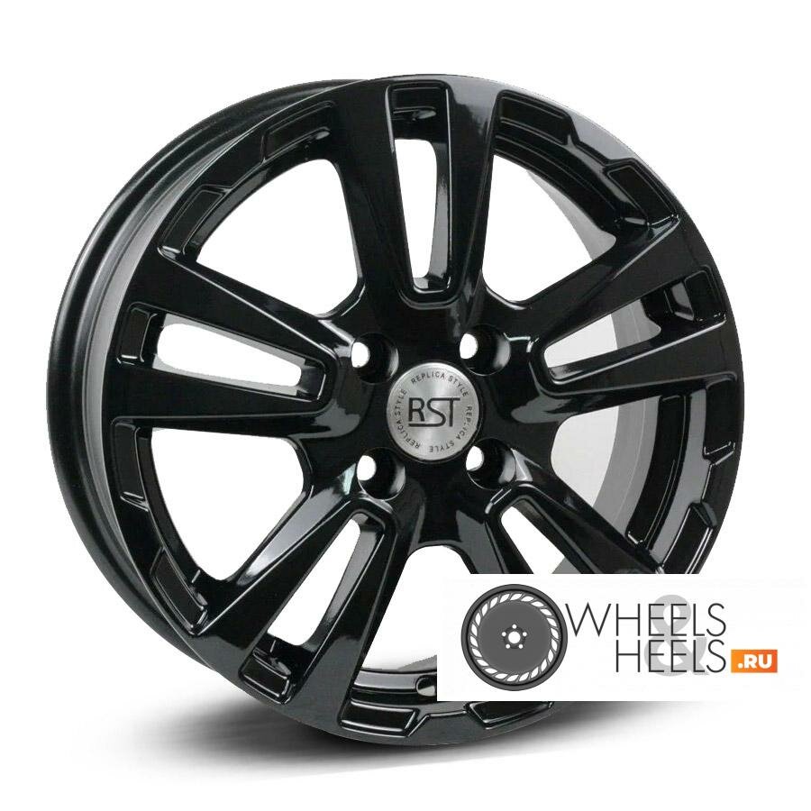 Диск автомобильный литой RST R065 15x6 4x100 et50 dia60.1 Черный глянцевый
