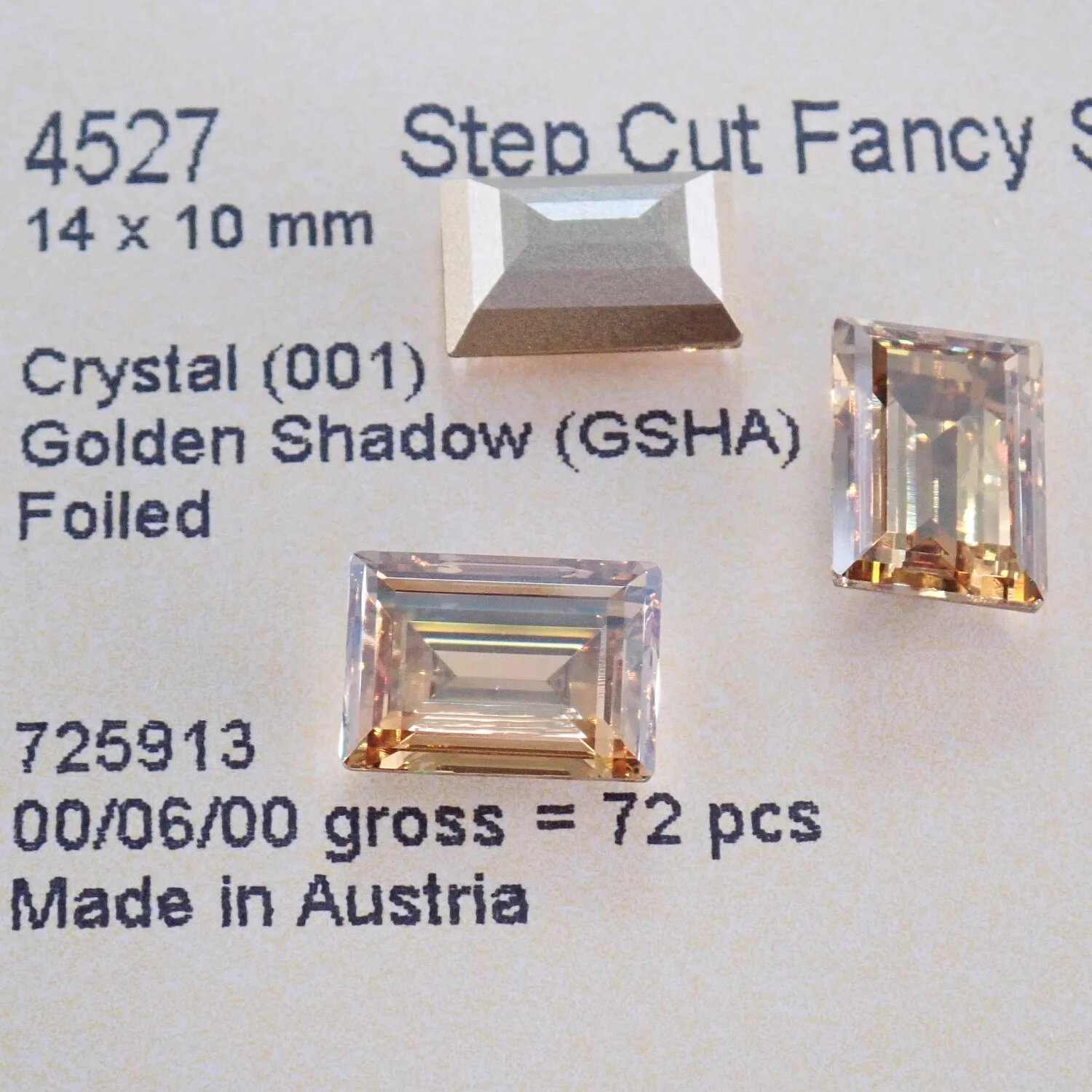 Хрустальные бусины 4527 из Австрии 8x6mm (2 piece), Crystal 001 GSHA