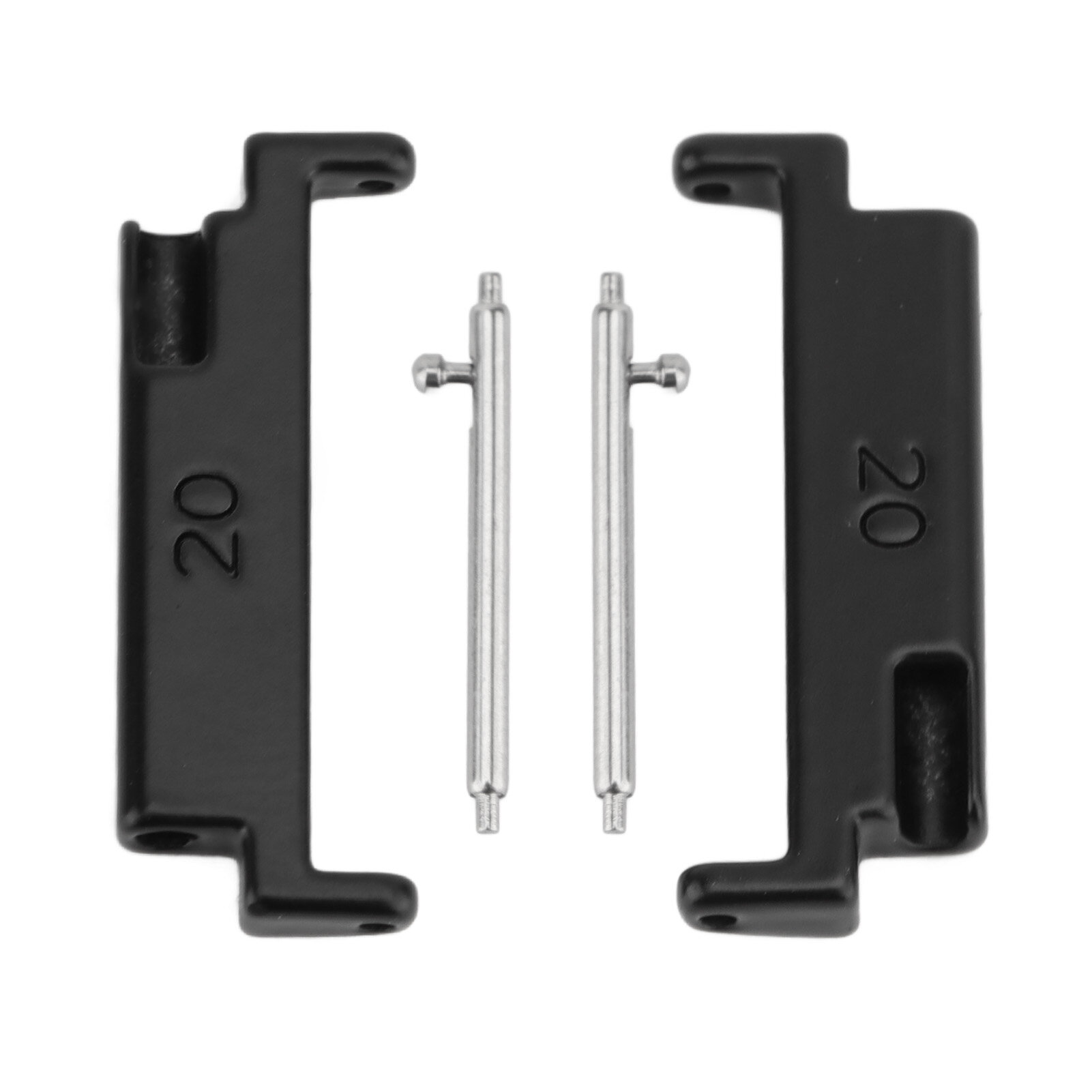 1 пара металлический адаптер для ремешка для часов 20 на 22 мм адаптер для соединения ремешка для часов с пружинными стержнями черный A пара