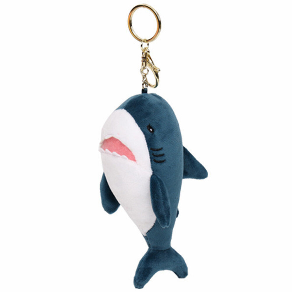 Мини-плюшевая акула 15 см, брелок-кулон, мягкая мультяшная игрушка, для рюкзака или сумки