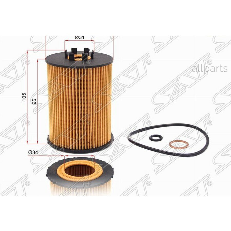 SAT ST-11427542021 Фильтр масляный BMW 5-Series 03-10 / 6-Series 03-10