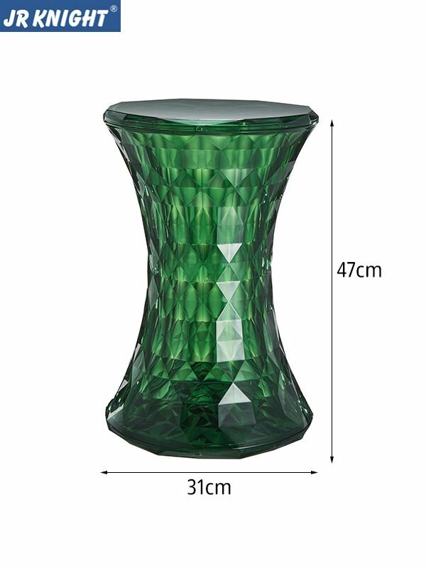 Пластиковый табурет с креативным геометрическим дизайном, 31x47 см