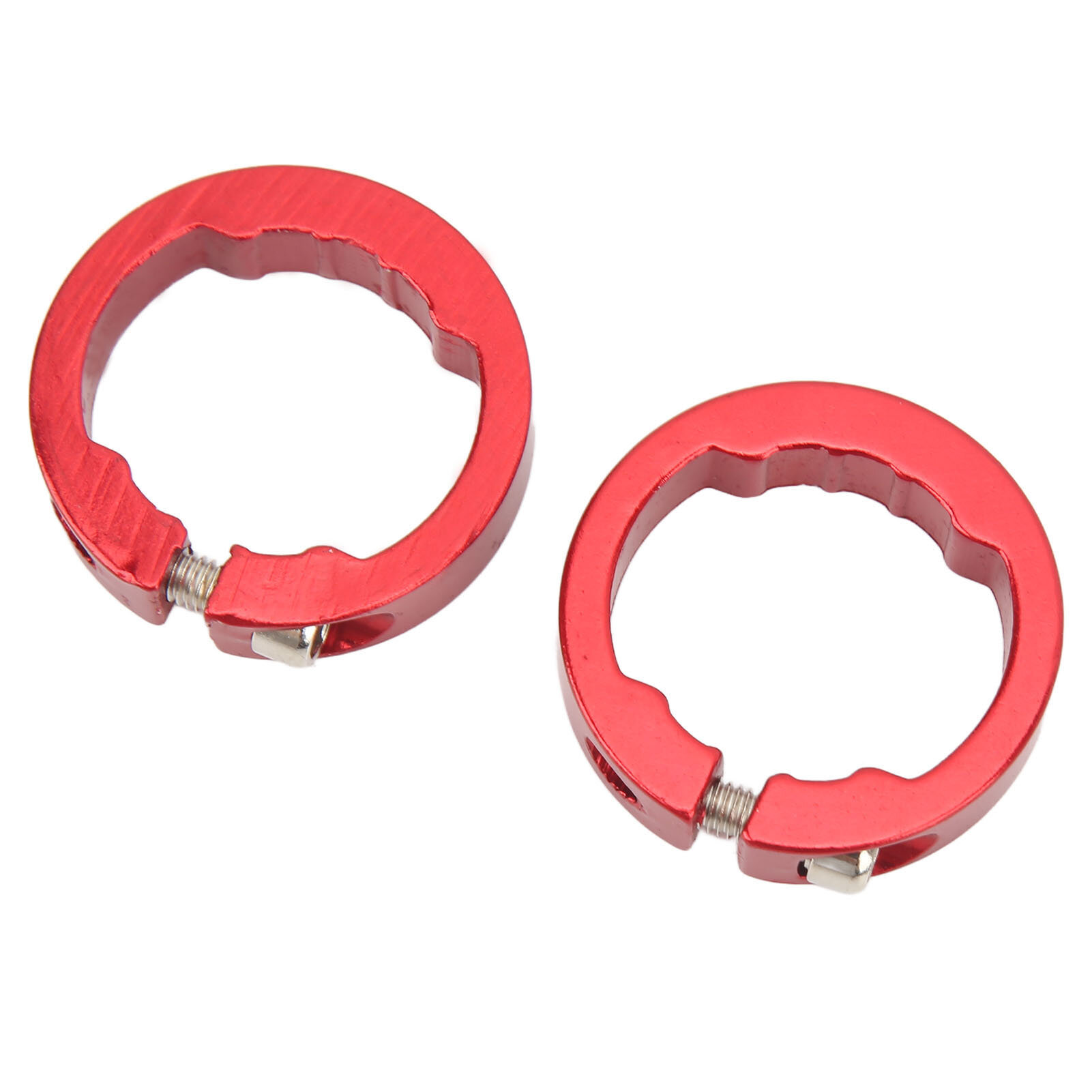 2 шт. велосипедные ручки, зажимные кольца из алюминиевого сплава, красивые практичные велосипедные ручки с замком на зажимах для руля велосипеда 22,2 мм, красный цвет