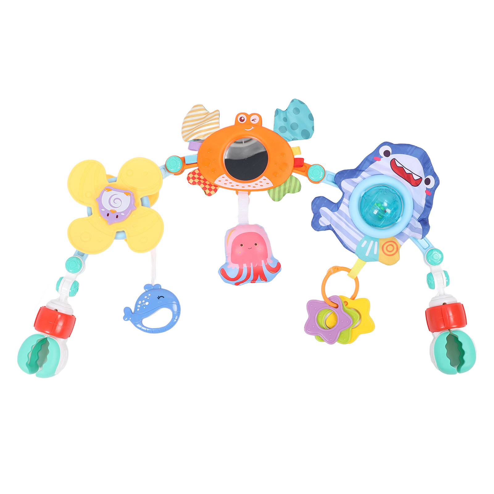 Игрушки для люльки с регулируемой дугой для младенцев и малышей, подвесная игрушка для детской кроватки, автокресла и коляски, 2-в-1