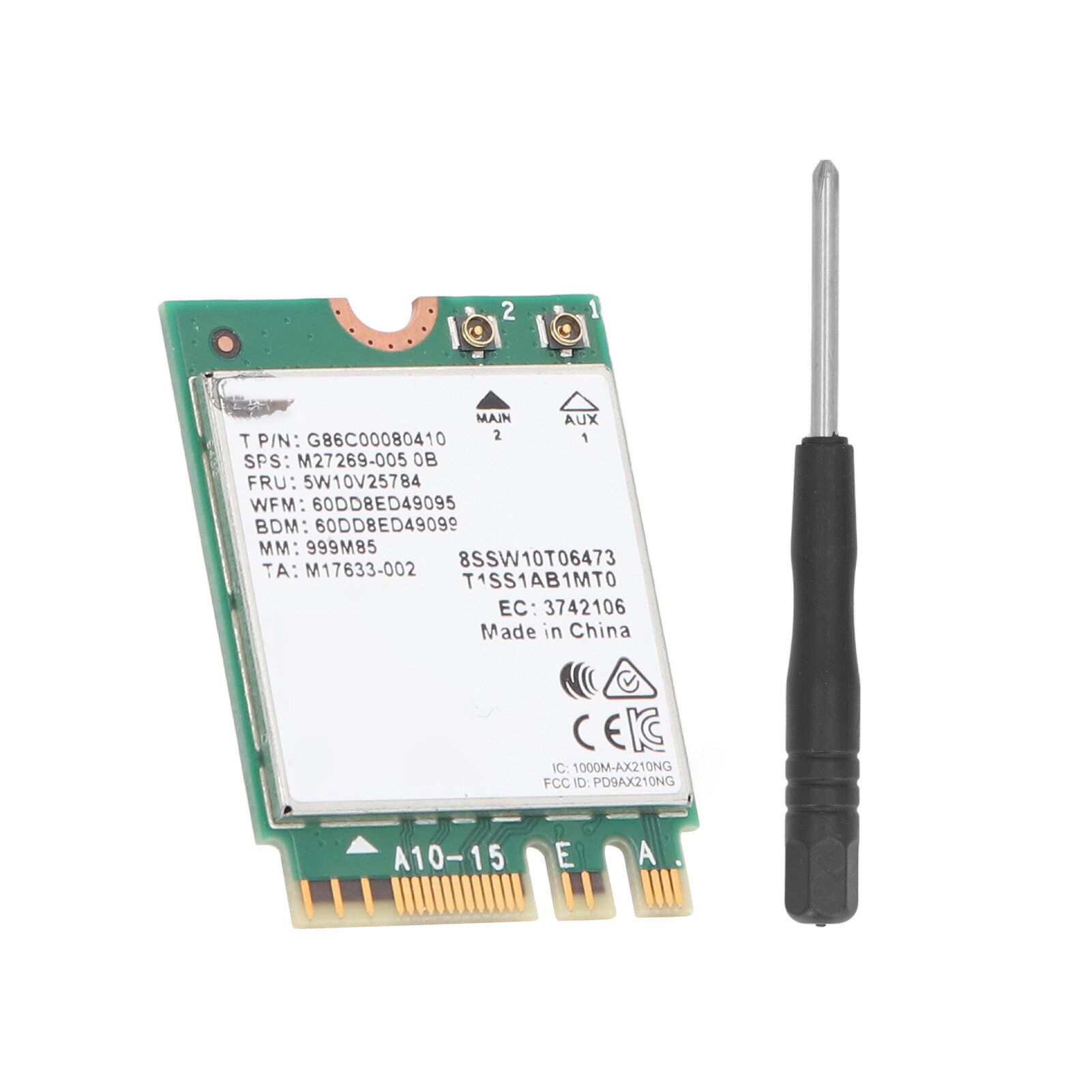 Беспроводная карта WiFi 6E M.2 2230 NGFF 5400 Мбит/с трехдиапазонный беспроводной модуль WiFi AX210 для Windows 11 10 64 бит