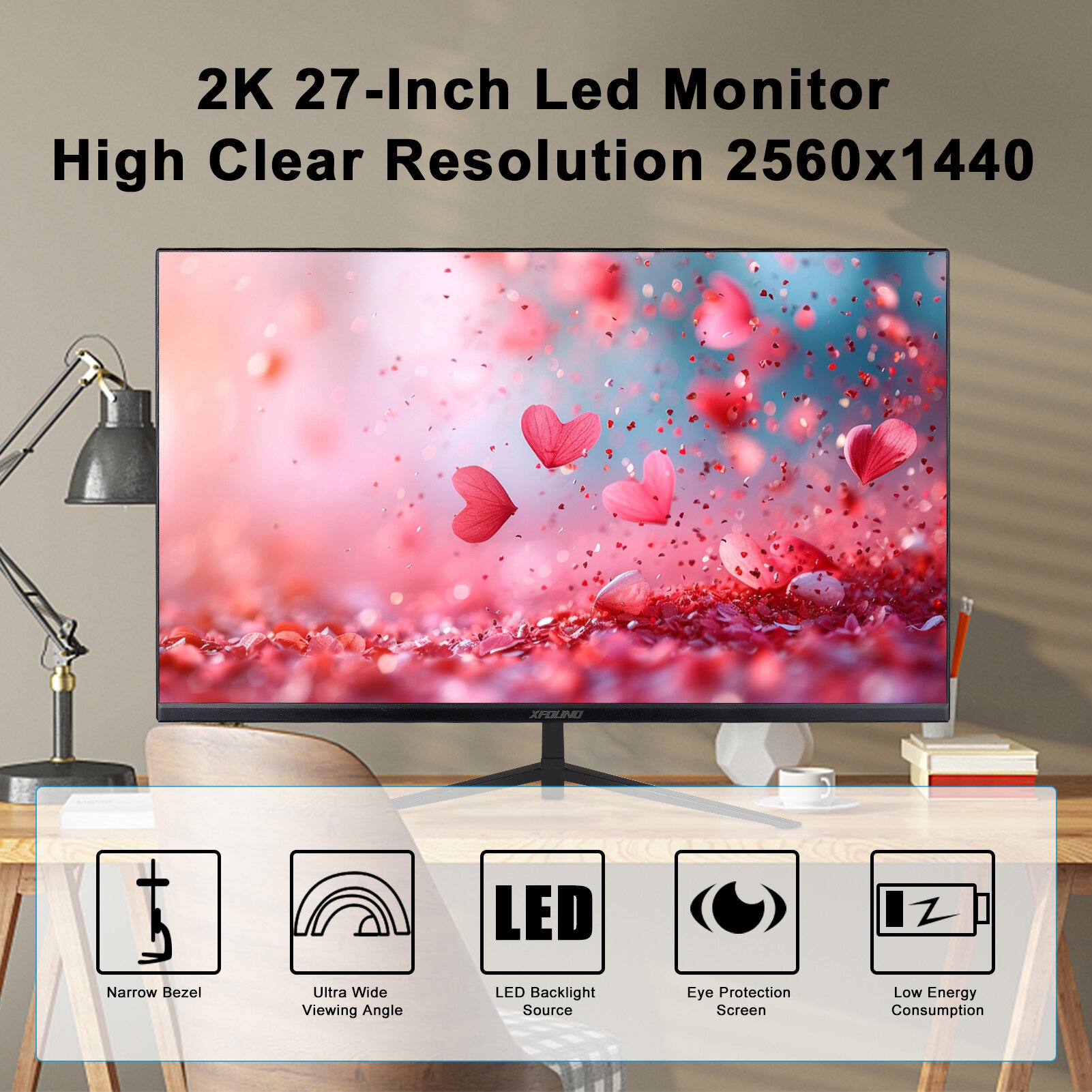 Игровой монитор 2K 27in 2560x1440 165 Гц 169 IPS 300cdm2 HDMI DP USB