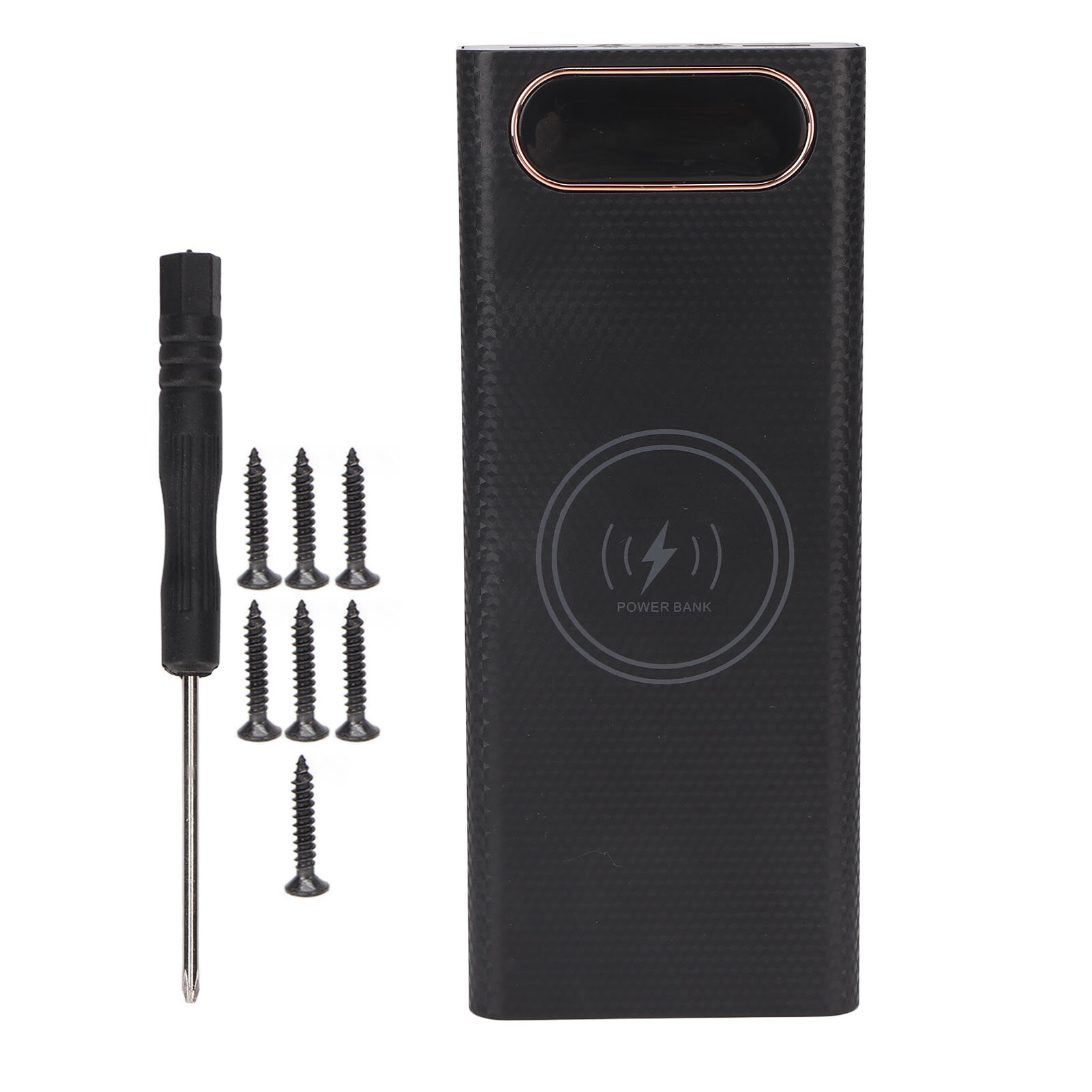 8x21700 Battery Power Bank Case Fast Charging 22.5W DIY Box 15W Wireless 21700 Black